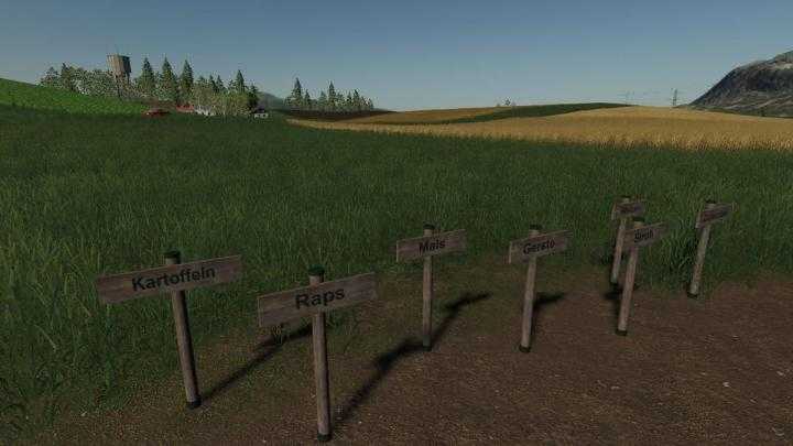 FS19 – Знаки для размещения сортов фруктов V1 - Mody-FS.ru