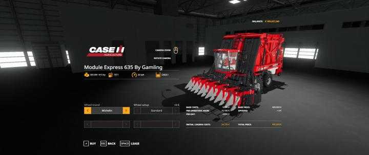 FS19 – Case Ih Module Express 635 от Gamling V1 - Mody-FS.ru