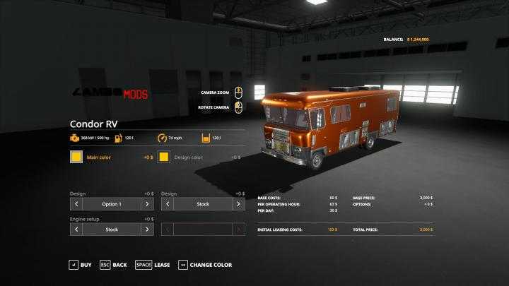 FS19 – Condor Rv V1 - Mody-FS.ru