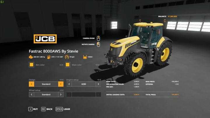 FS19 – Трактор Jcb Fast Trac 8000 - Mody-FS.ru