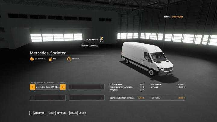 FS19 – Mercedes Sprinter V1.1 - Mody-FS.ru