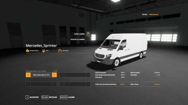 FS19 – Mercedes Sprinter V1.1 - Mody-FS.ru