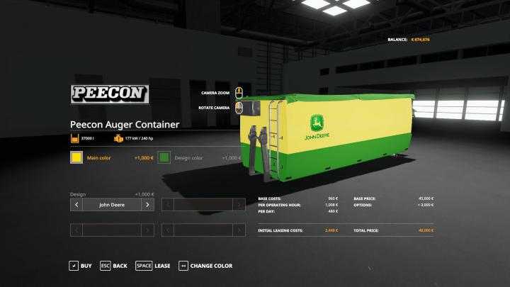 FS19 – Шнековый контейнер Peecon Hooklift V1 - Mody-FS.ru