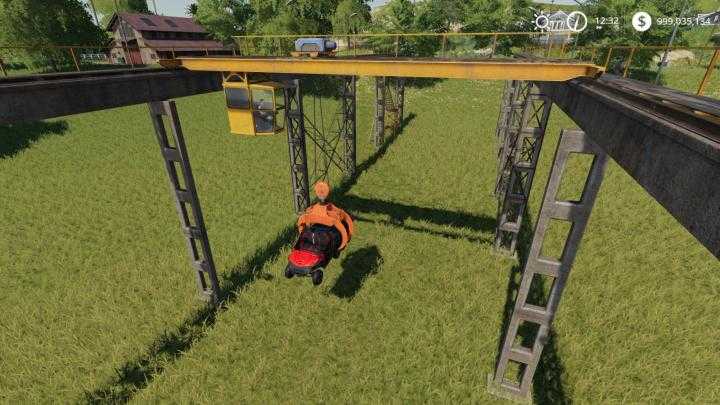 FS19 – Рабочий рельсовый кран V1.2 - Mody-FS.ru