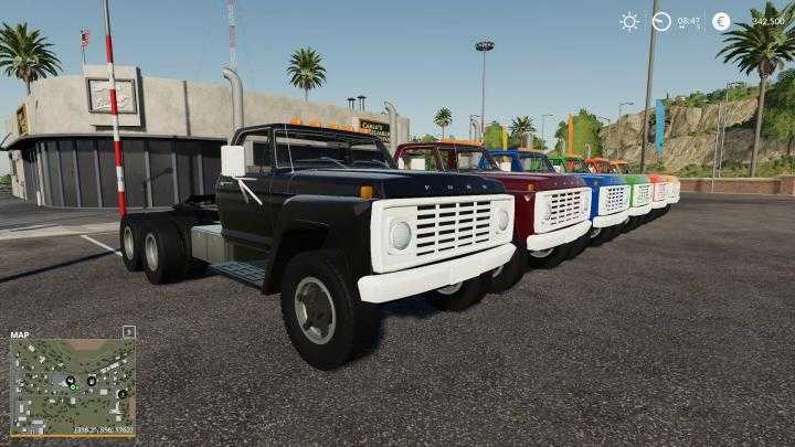 1975 Ford F600 Двухосный полуприцеп V1.0 FS19 - Mody-FS.ru